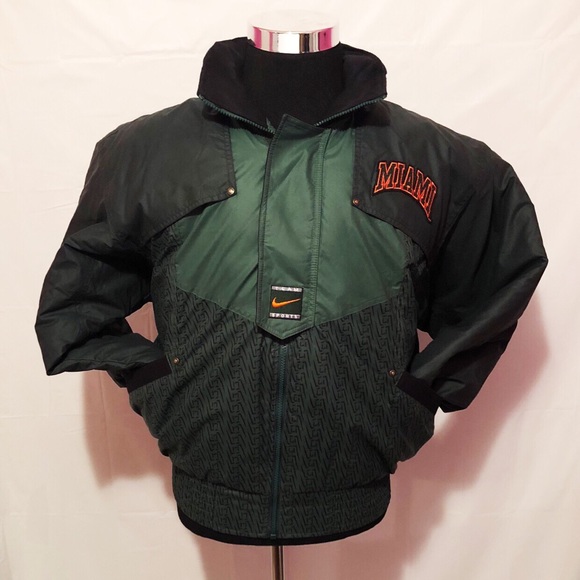 Nike | Jackets & Coats | Nike Mens Vtg 9s Miami Hurricanes Coat Size S ...